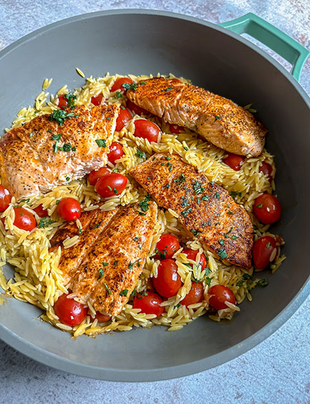 Salmon Orzo | Diamond Crystal® Salt Co.