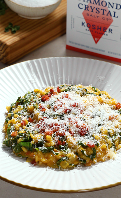 Pancetta, Pumpkin and Kale Risotto | Diamond Crystal® Salt Co.