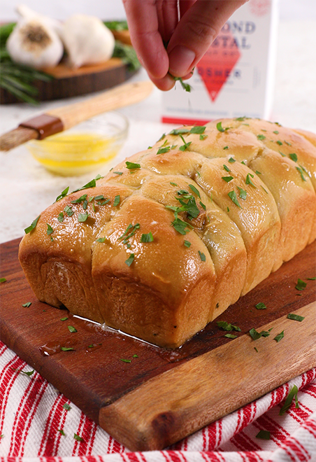 Herb Stuffed Garlic Knot Loaf | Diamond Crystal® Salt Co.