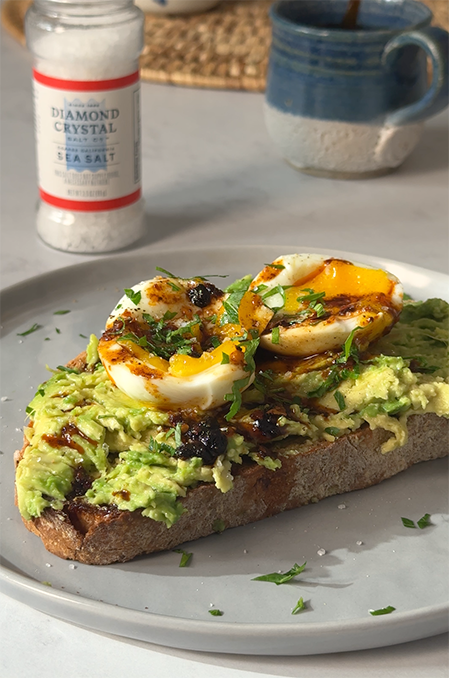 Chili Crisp Avocado Toasts | Diamond Crystal® Salt Co.