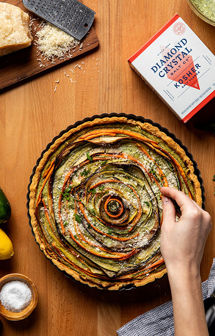 Roasted Ricotta Pesto Tart Diamond Crystal® Salt Co