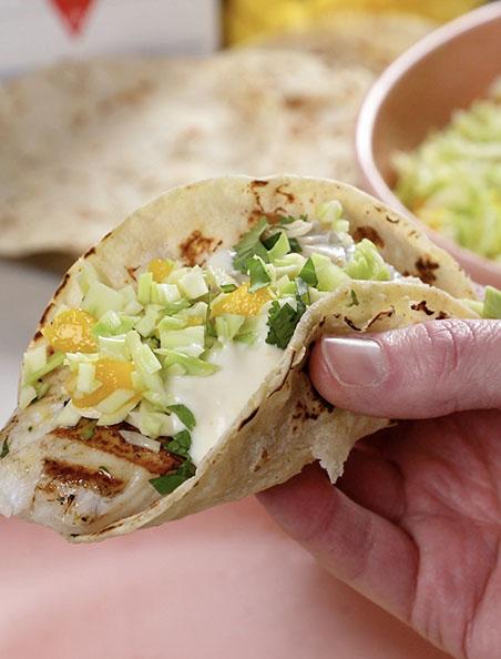 Lemon Mango Grilled Fish Tacos | Diamond Crystal® Salt Co.